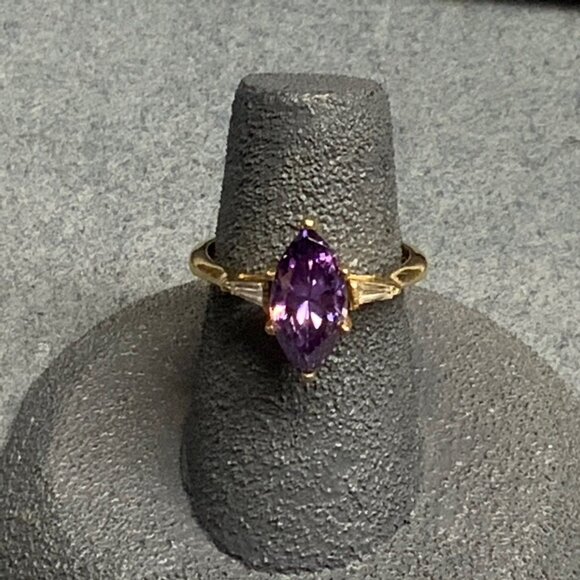 DAC | Jewelry | Dac Marquise Cut Ring Size 6 Stamped Gold Purple ...